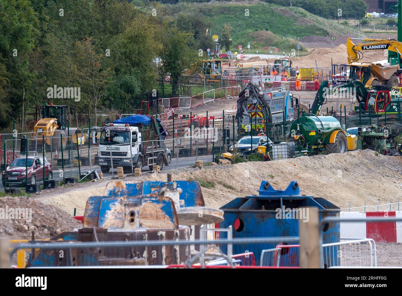 Wendover, Buckinghamshire, UK. 16th August, 2023. HS2 construction work ...