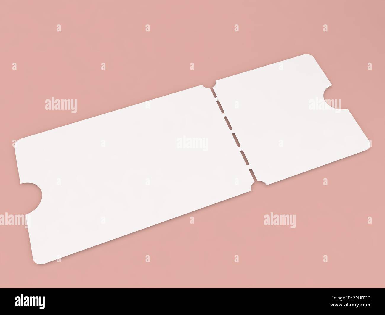 Tear-off cinema ticket on a orange background. 3d render illustration ...