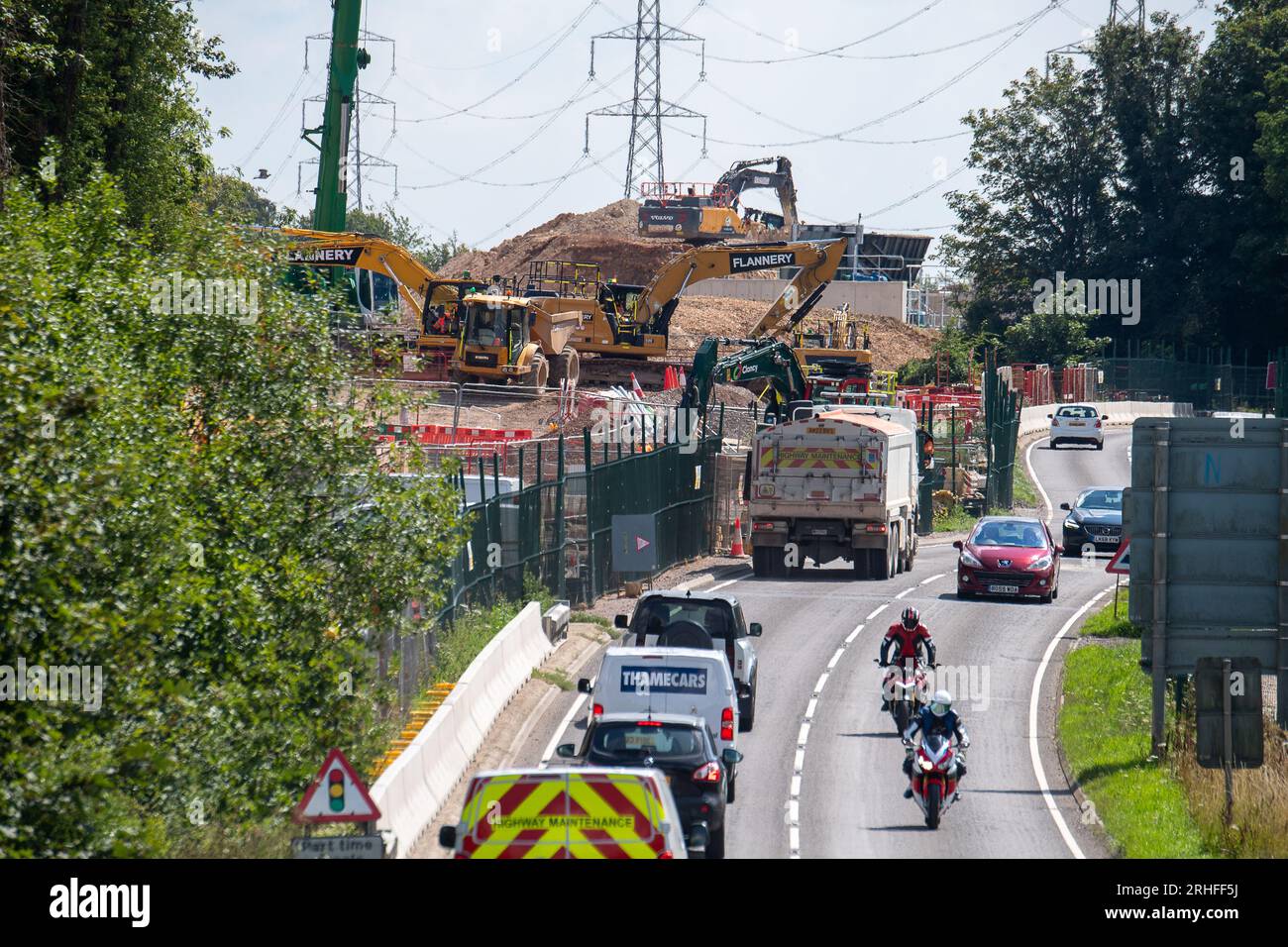 Wendover, Buckinghamshire, UK. 16th August, 2023. HS2 construction work ...
