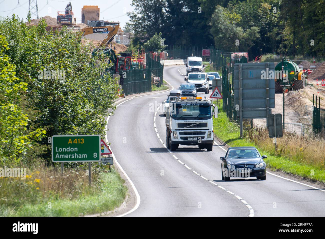 Wendover, Buckinghamshire, UK. 16th August, 2023. HS2 construction work ...