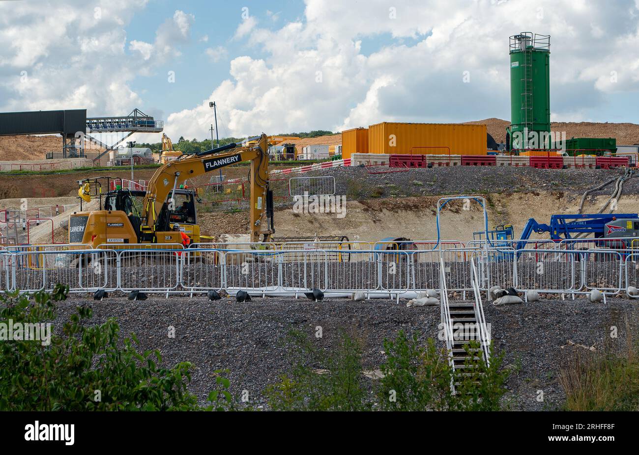Wendover, Buckinghamshire, UK. 16th August, 2023. HS2 construction work ...