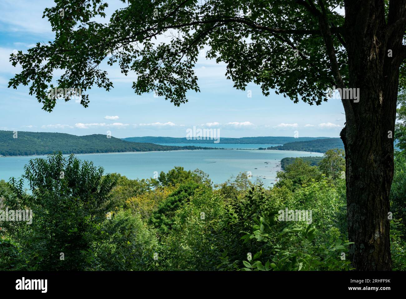 Lookout to Glen Lake along Pierce Stocking Scenic Drive in Sleeping Bear National Seashore ...