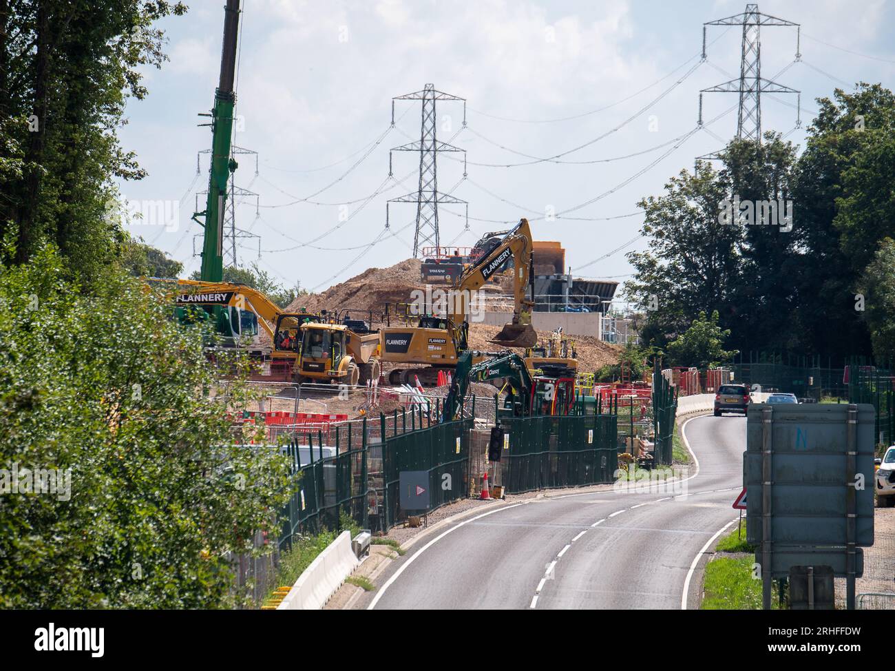 Wendover, Buckinghamshire, UK. 16th August, 2023. HS2 construction work ...