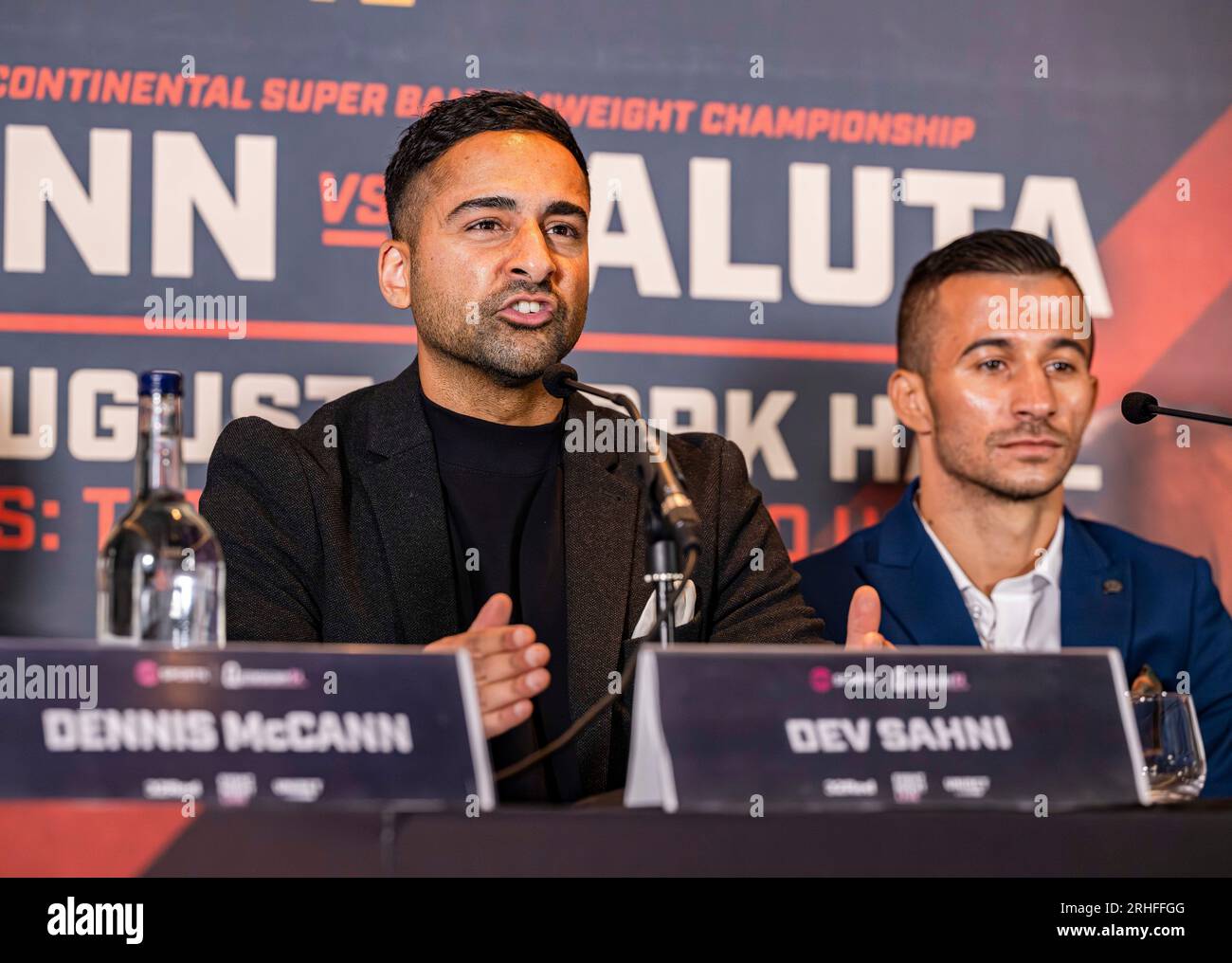LONDON, UNITED KINGDOM. 16 Aug, 2023. Dev Sahni (l) during McCann vs ...