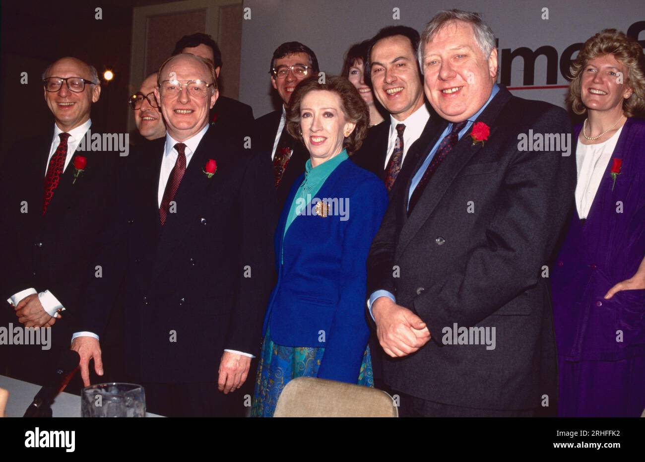 London, UK. LIBRARY. Labour Party event. Photo features Gerald Kaufman ...