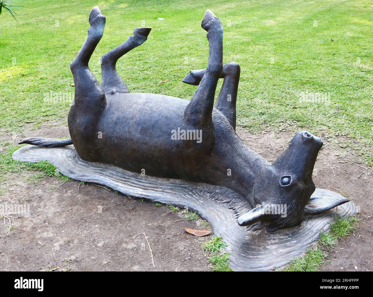 Bronze sculpture of the legendary abandoned donkey with ulcers and ...