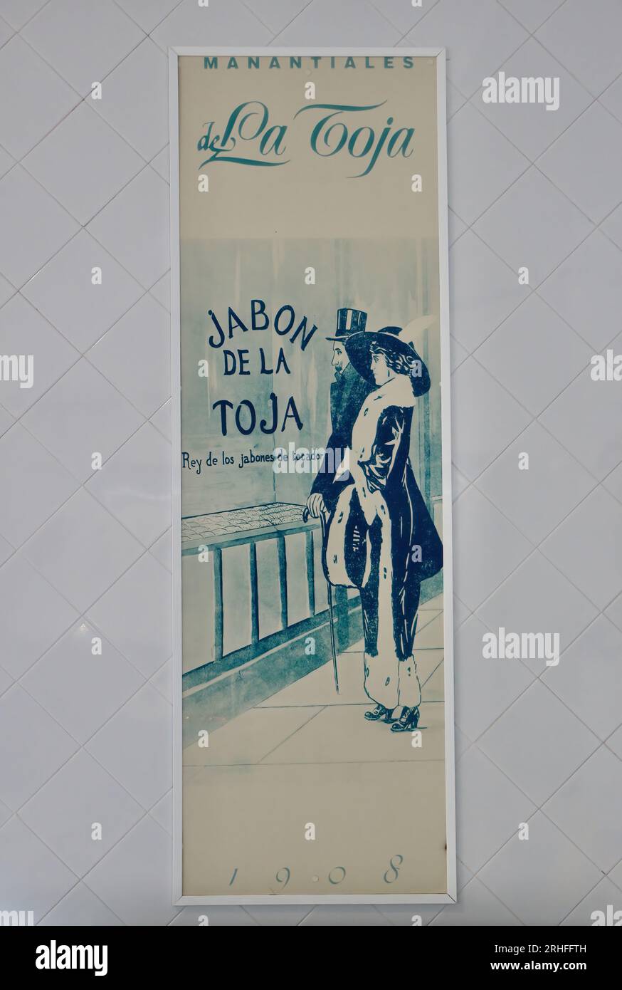 Poster in the Museum shop for the Springs and La Toja soap brand using ...
