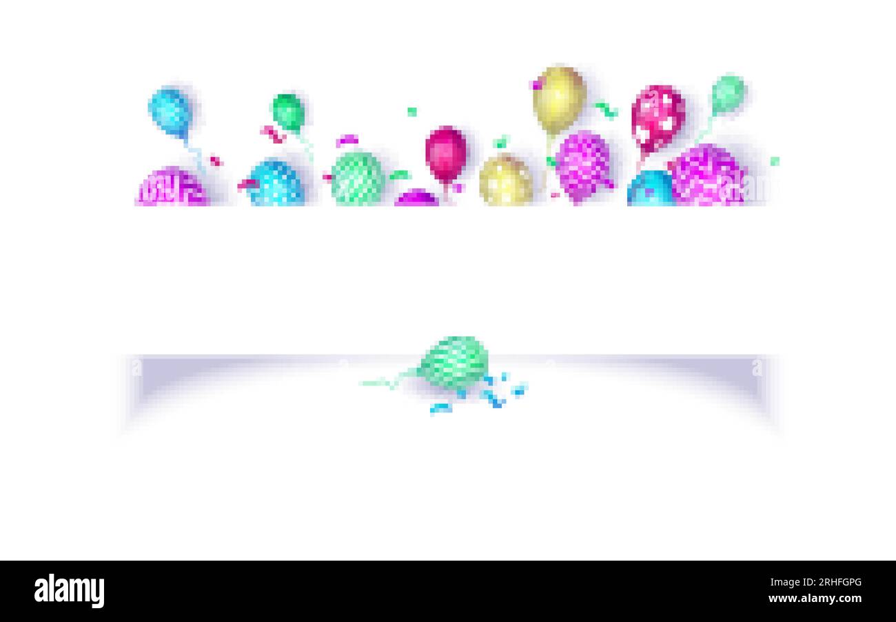 Birthday party celebration background with copy space for text and ...