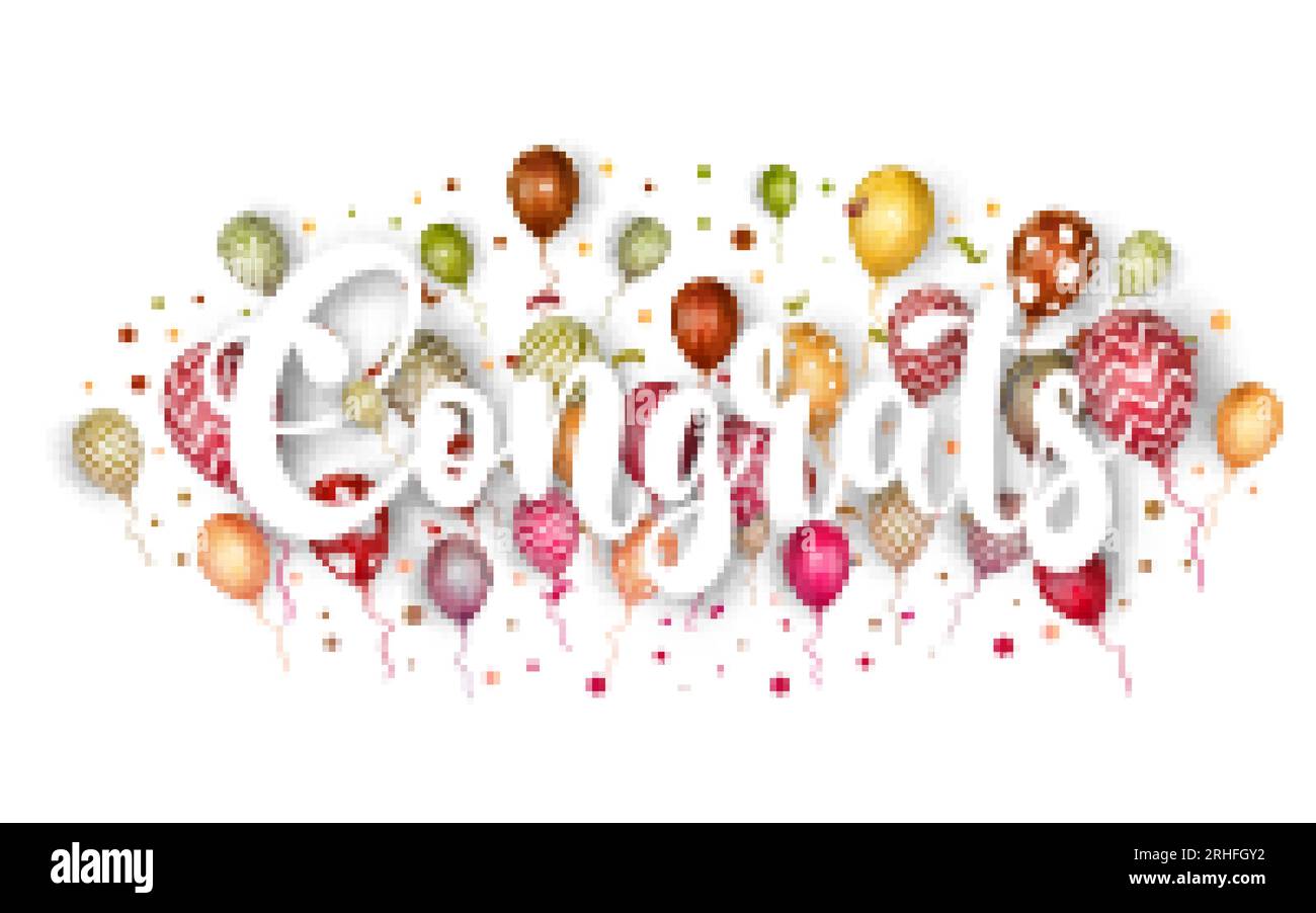 Congratulations ribbon banner Stock Vector Images - Alamy