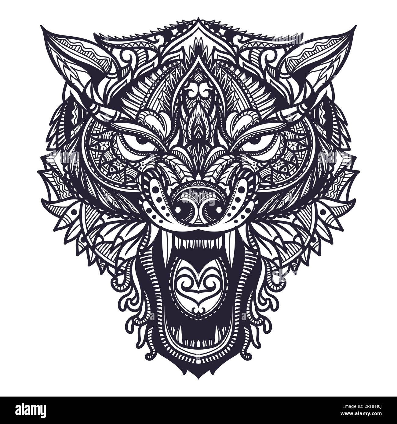 Indian wolf Stock Vector Images - Alamy