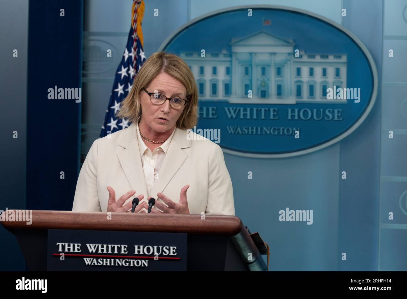 FEMA Administrator Deanne Criswell participates in the daily press ...
