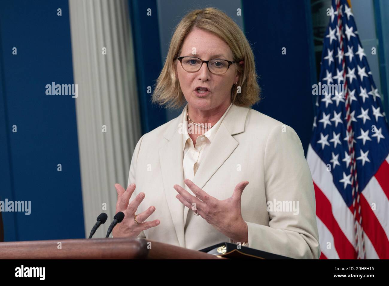 FEMA Administrator Deanne Criswell participates in the daily press ...