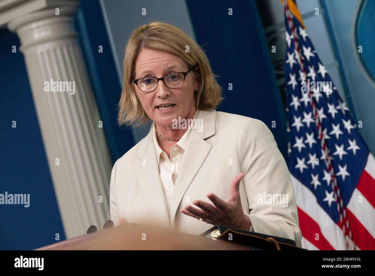FEMA Administrator Deanne Criswell participates in the daily press ...