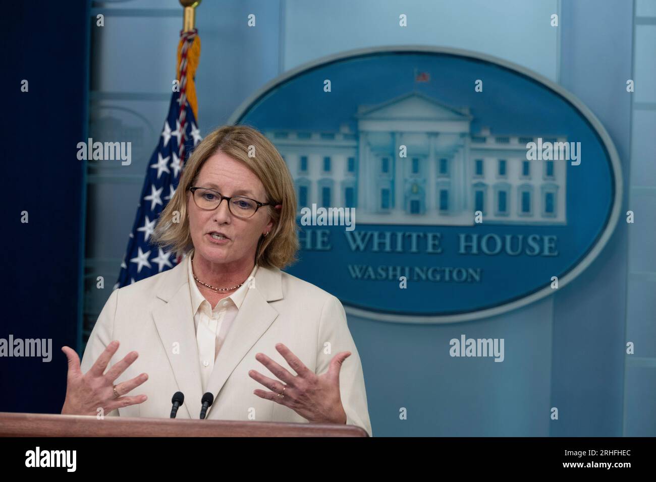 FEMA Administrator Deanne Criswell participates in the daily press ...
