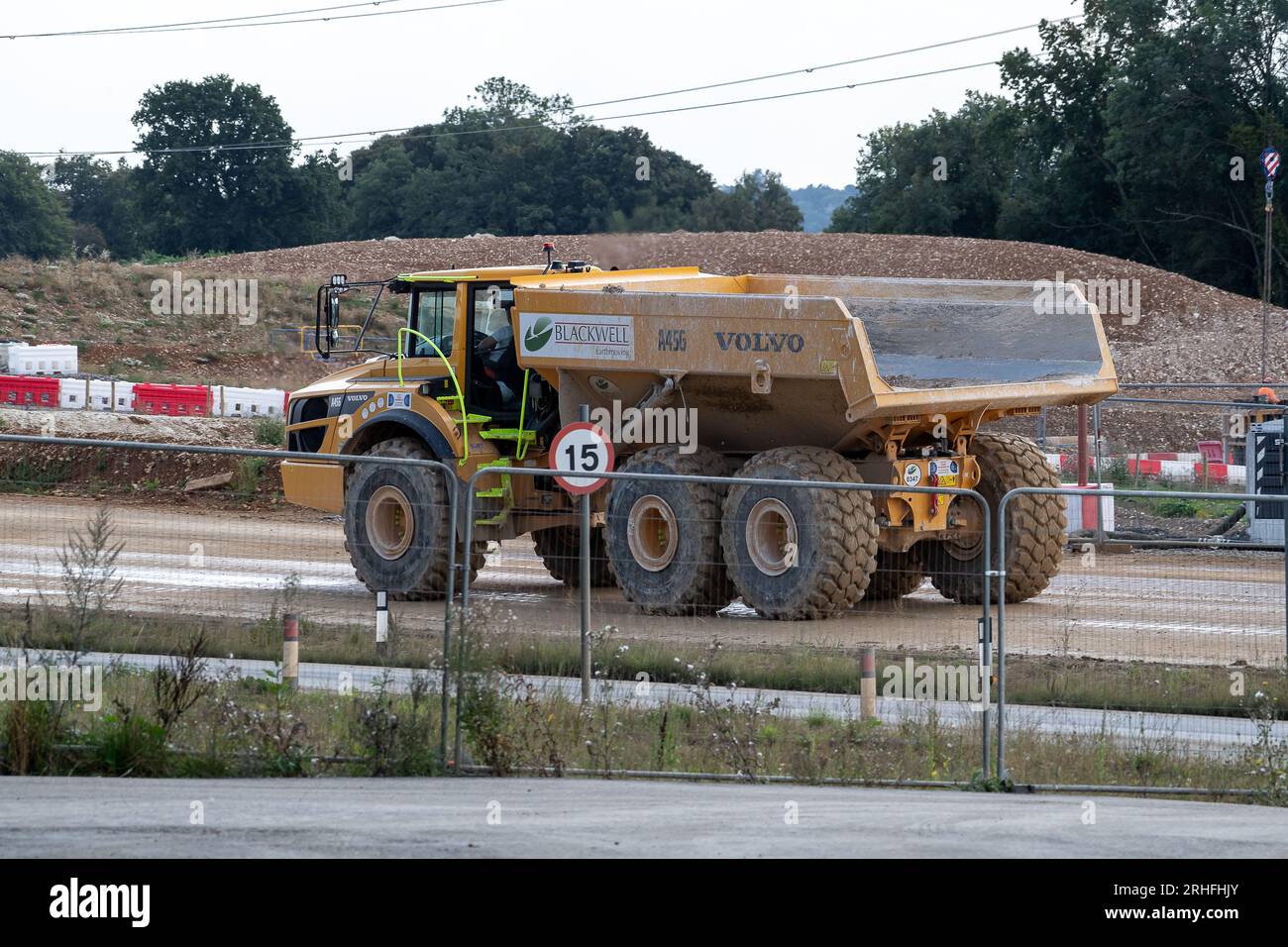 Wendover Dean, Buckinghamshire, UK. 16th August, 2023. An HS2 truck ...