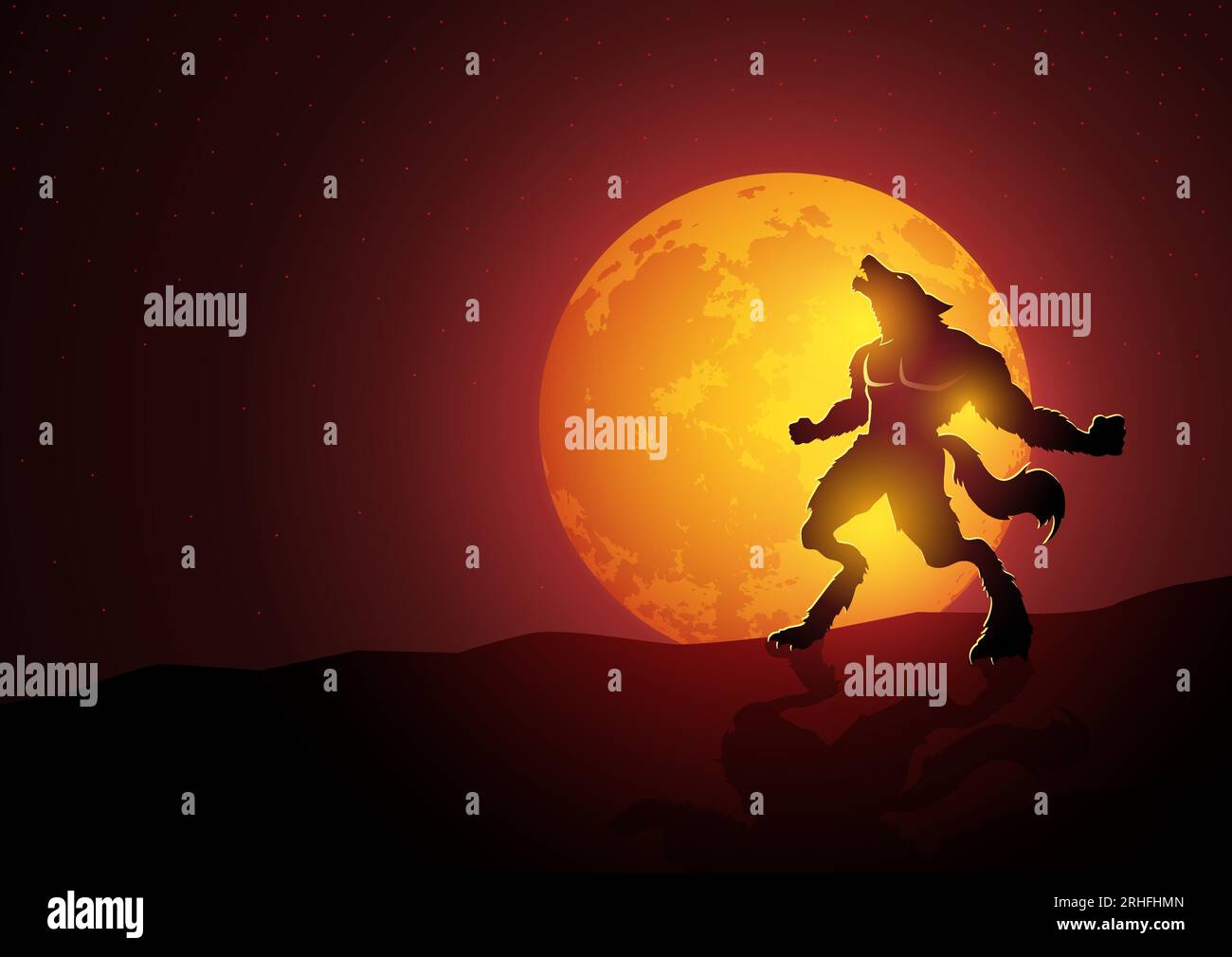 Wolf man vector vectors Stock Vector Images - Alamy