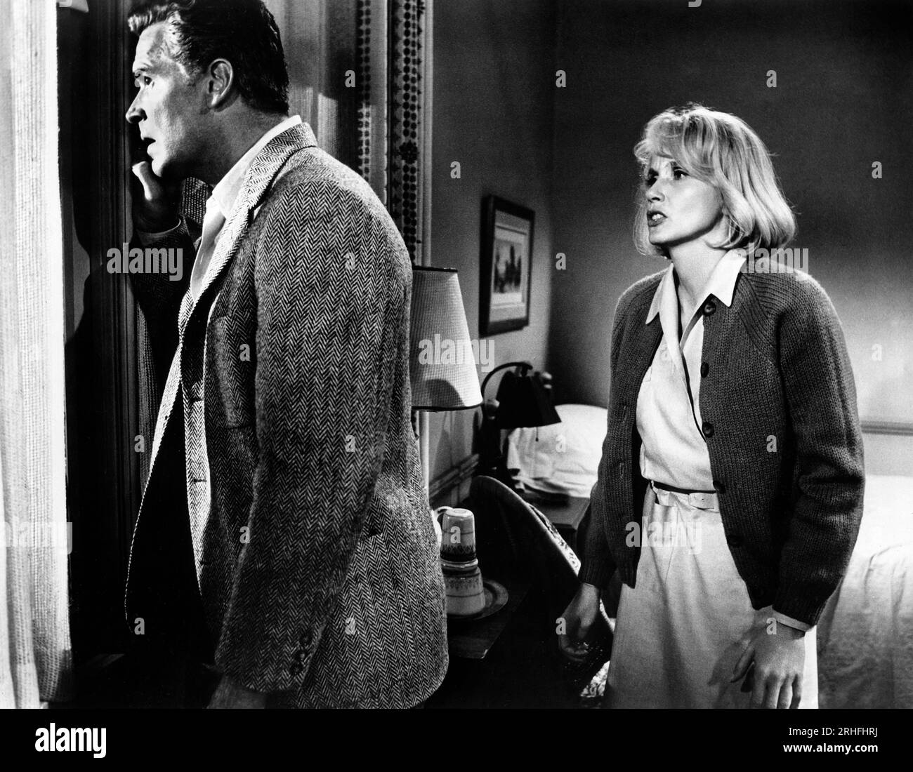 James Garner, Eva Marie Saint, on-set of the Film, "36 Hours", MGM ...