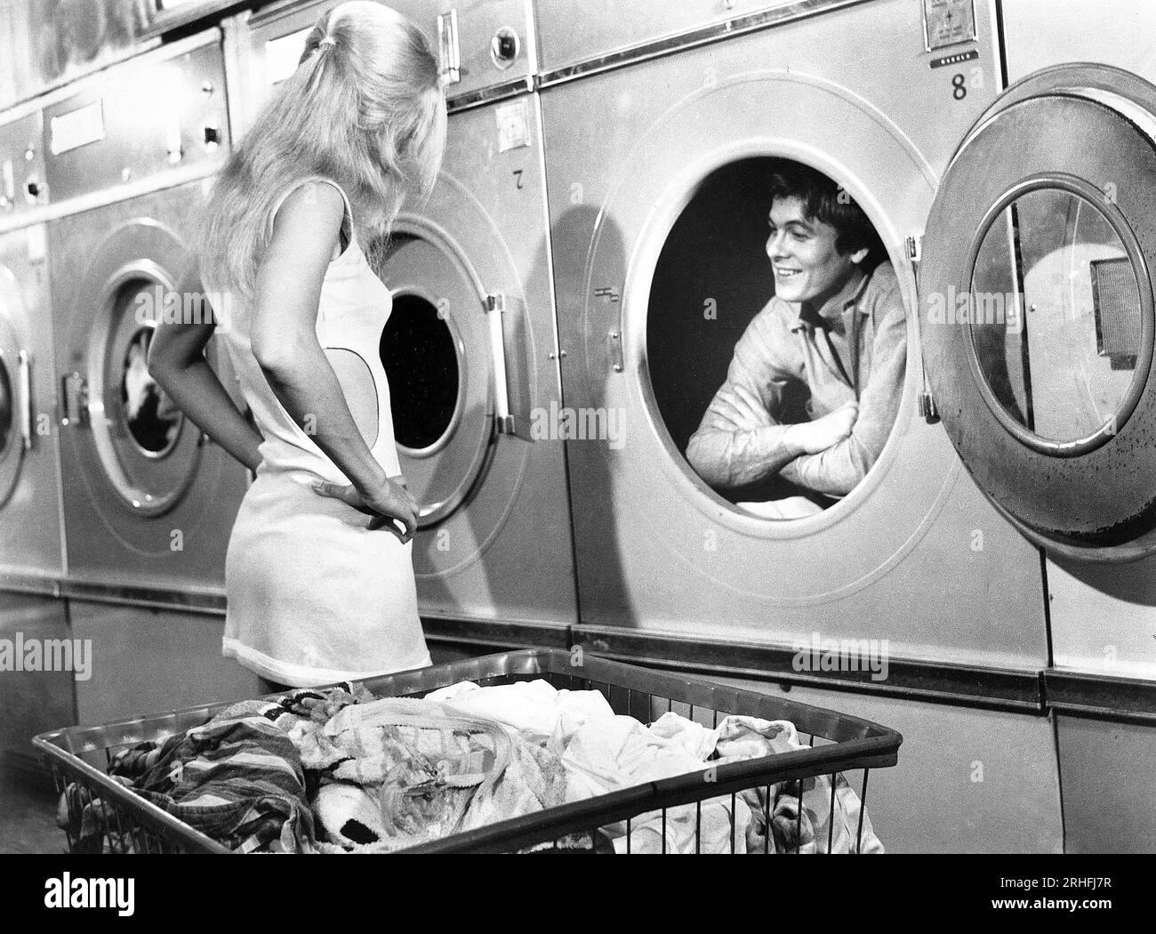 Yvette Mimieux, Christopher Jones, on-set of the Film, "Three in the ...