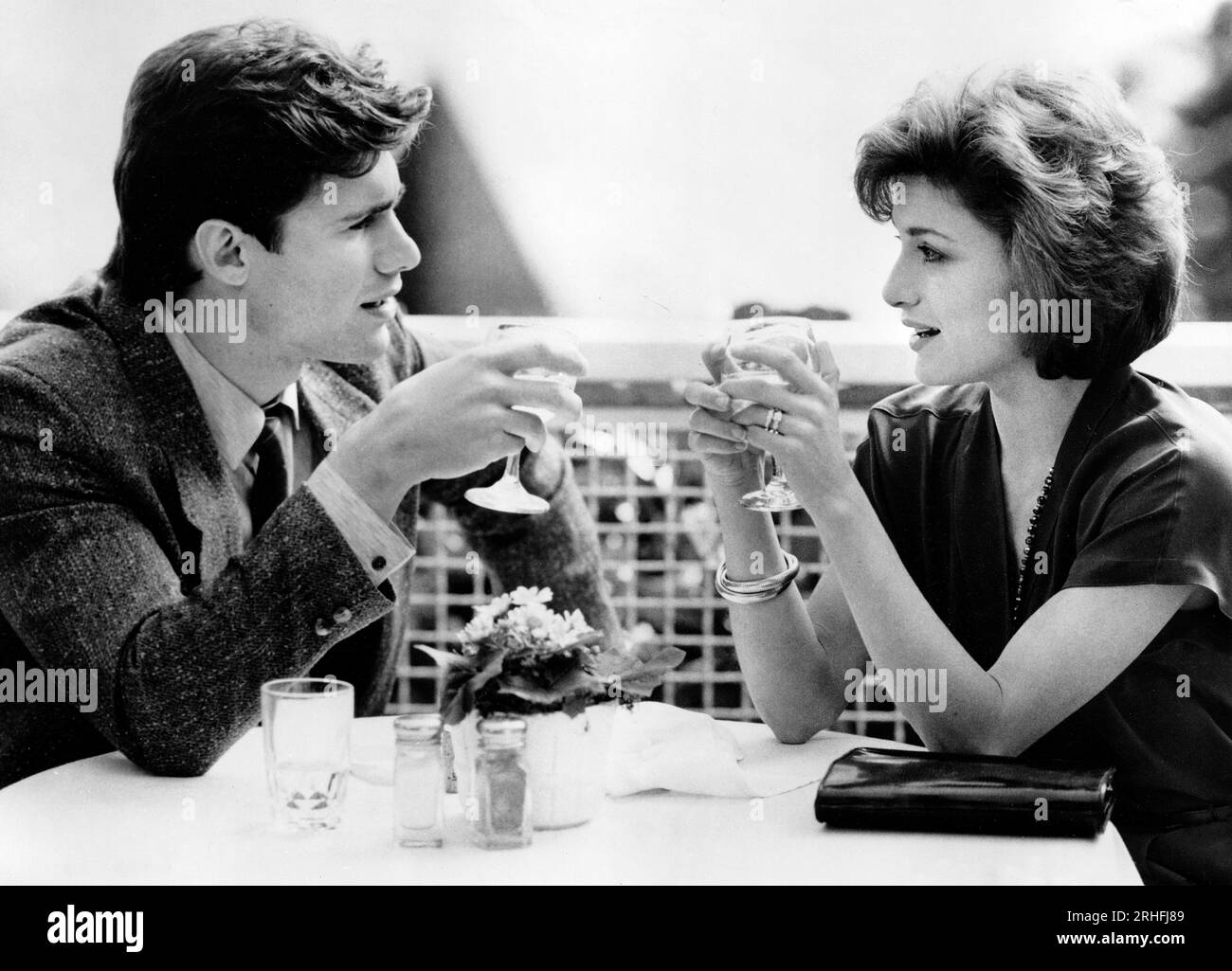 Steven Bauer, Barbara Williams, on-set of the Film, "Thief of Hearts ...