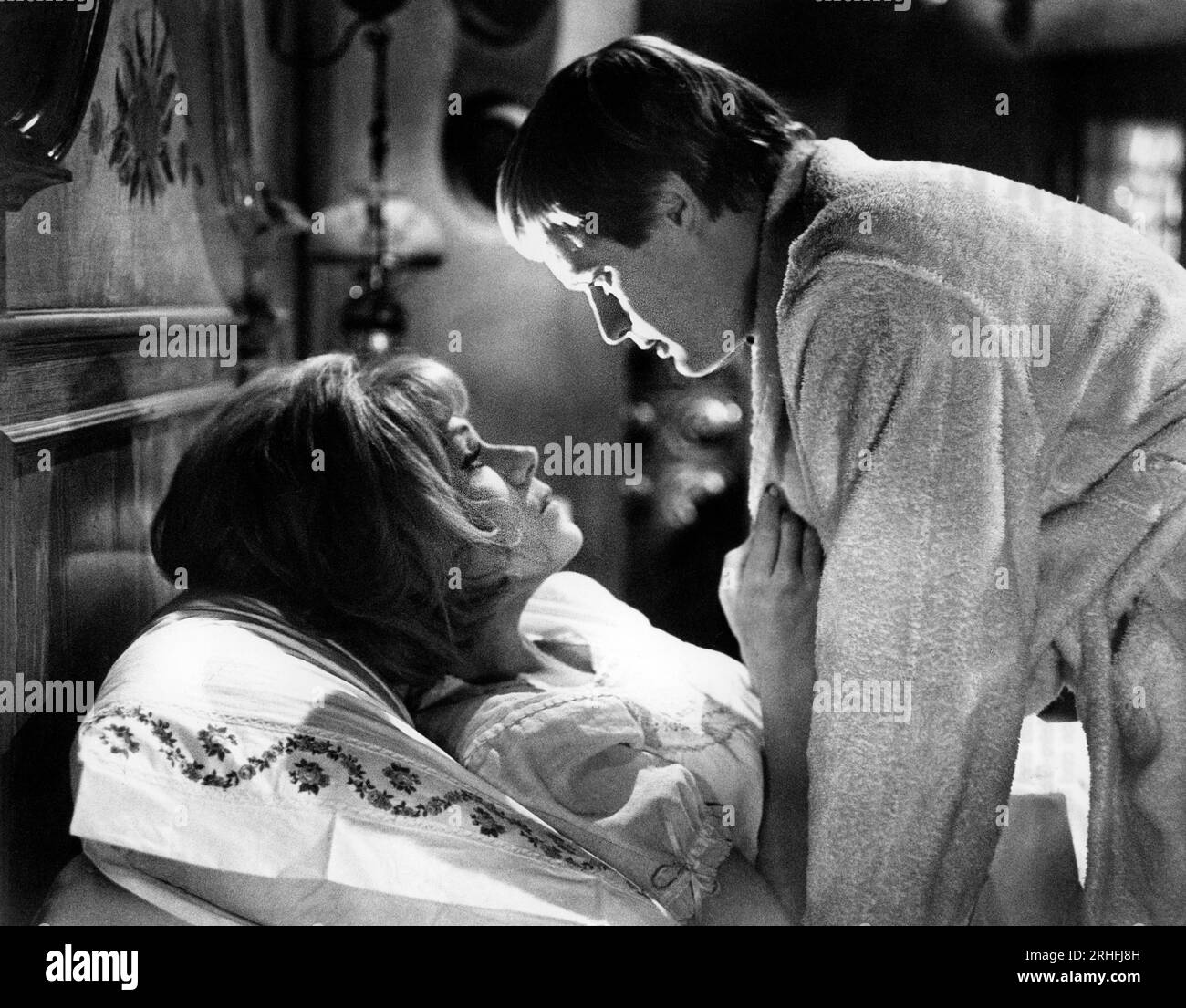 Tammy Grimes, David McCallum, on-set of the Film, "Three Bites Of The ...