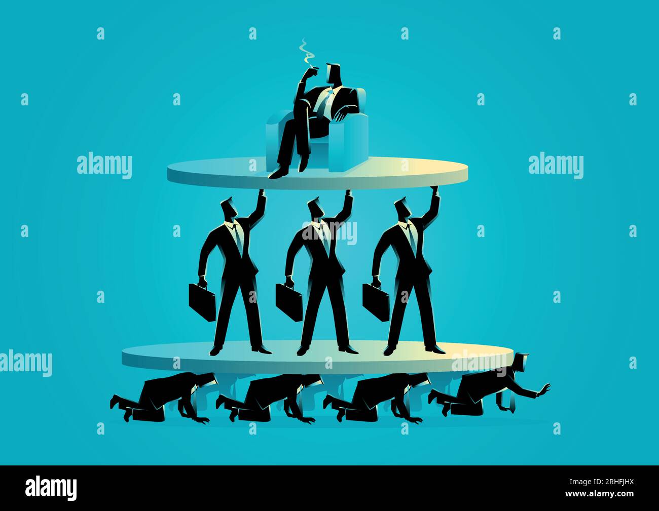 The pyramid of capitalism Stock Vector Images - Alamy
