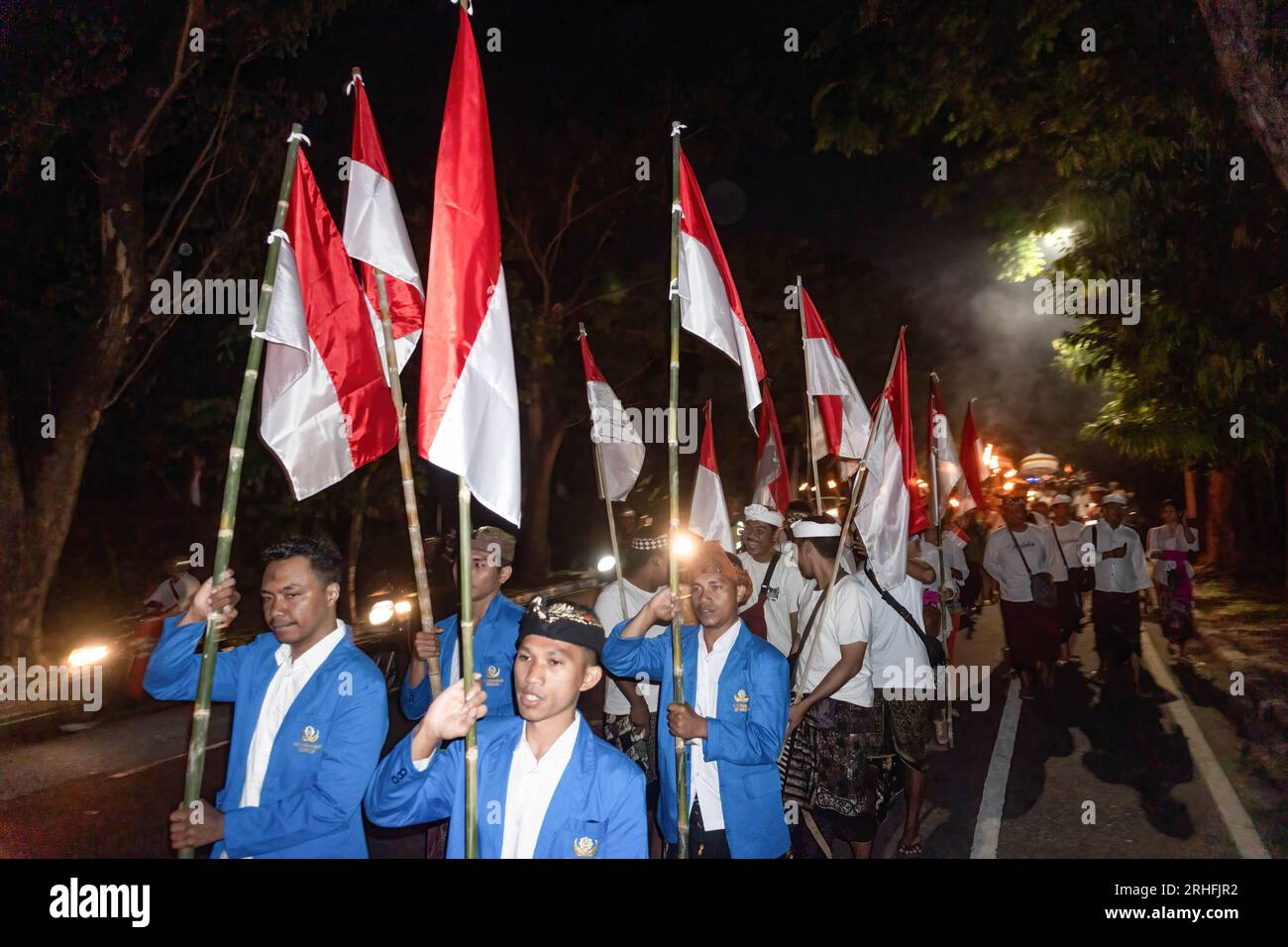 Denpasar, Indonesia. 16th Aug, 2023. Men and women wearing the ...