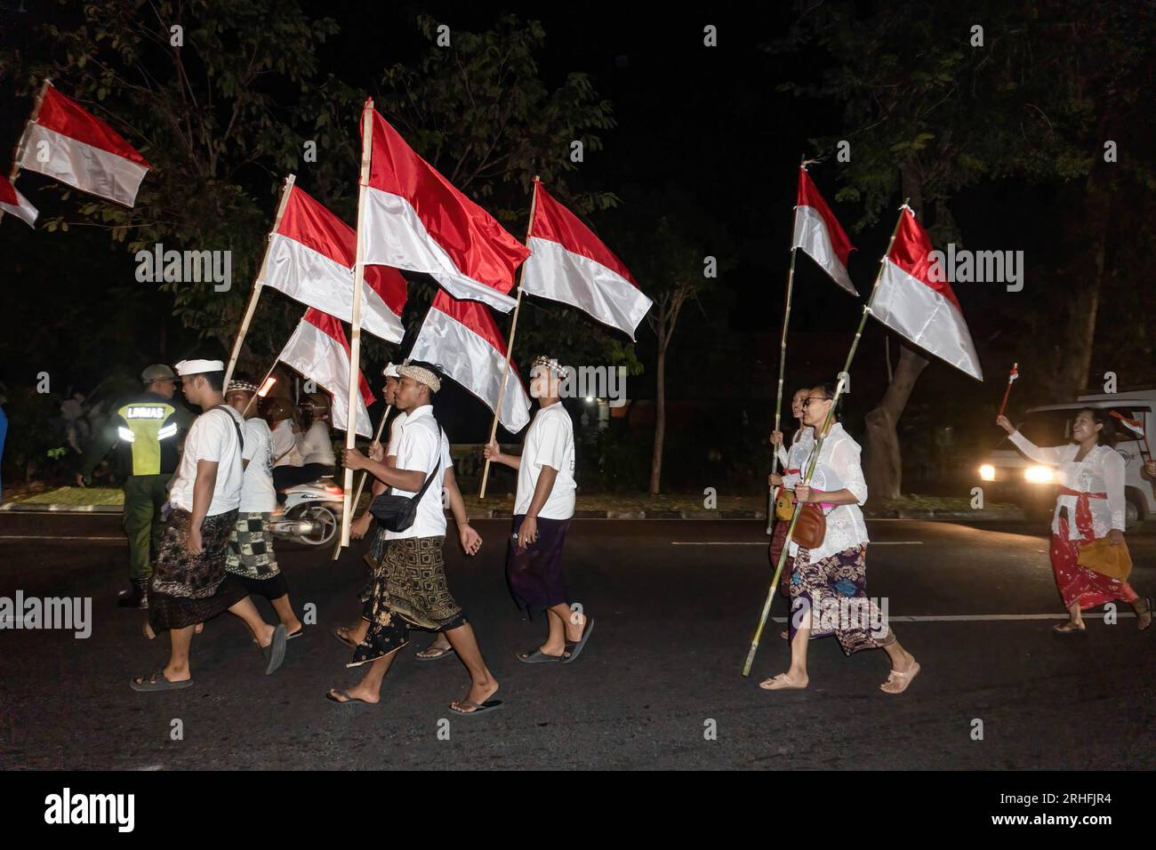 Denpasar, Indonesia. 16th Aug, 2023. Men and women wearing the ...