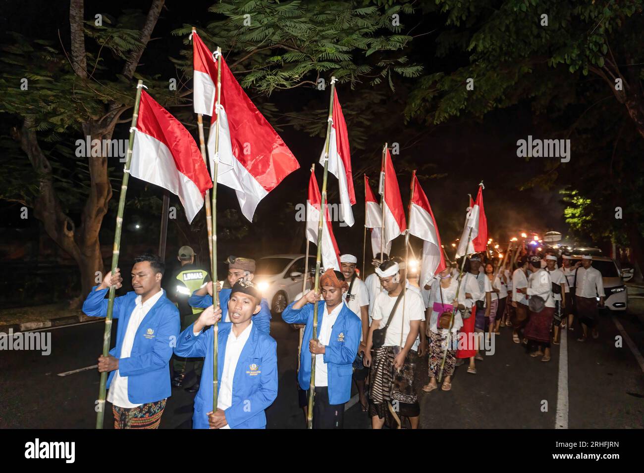 Denpasar, Indonesia. 16th Aug, 2023. Men and women wearing the ...