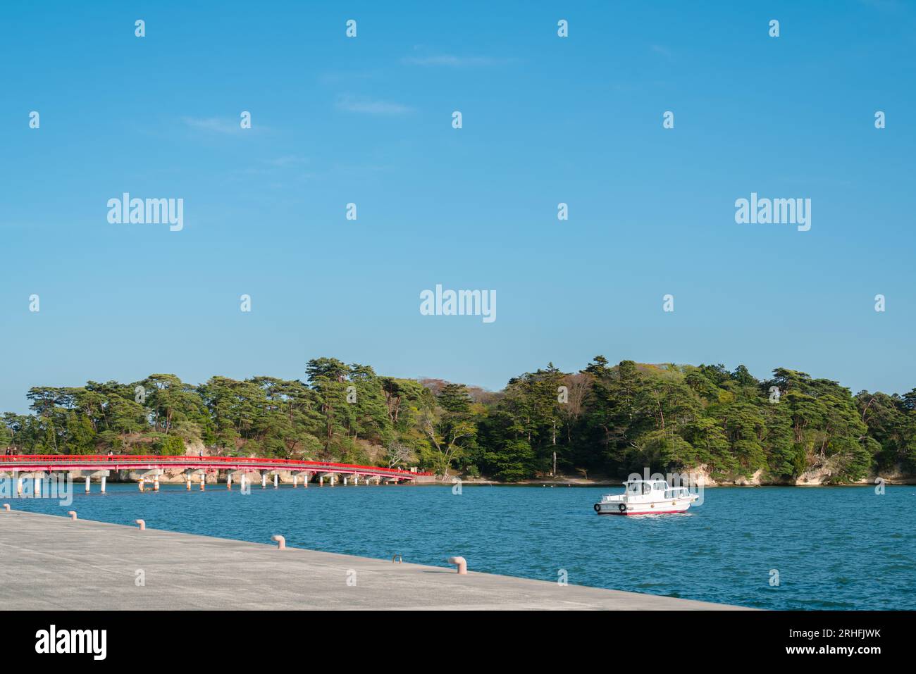 Fukuura island and Fukuurabashi Bridge in Matsushima, Miyagi, Japan ...