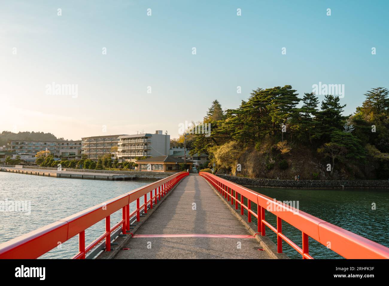 Matsushima bay and Fukuura island Fukuurabashi Bridge in Miyagi, Japan ...