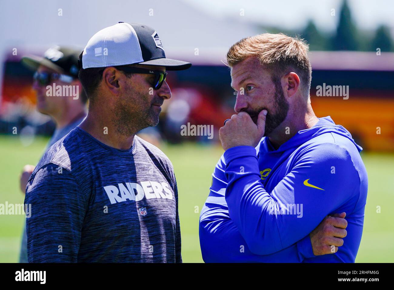 Las Vegas Raiders general manager Dave Ziegler speaks with Los Angeles ...