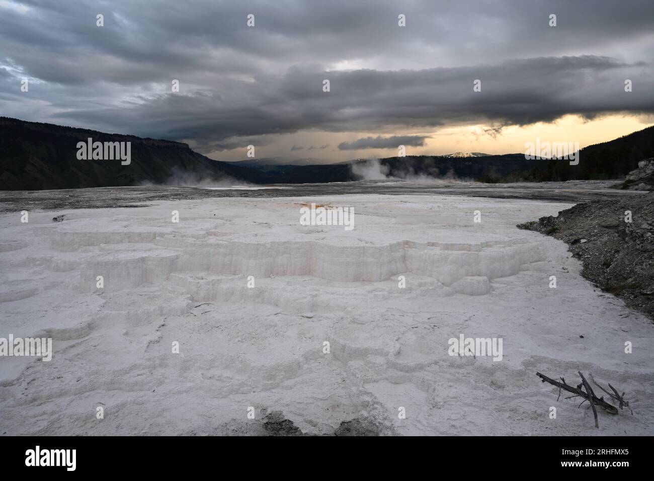 Main Terrace. Mammoth Hot Springs. Yellowstone National Park. Near ...