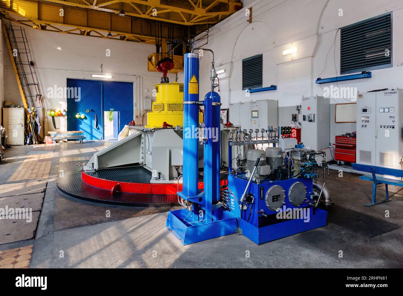 Turbine generators in hydroelectric power plant Stock Photo - Alamy