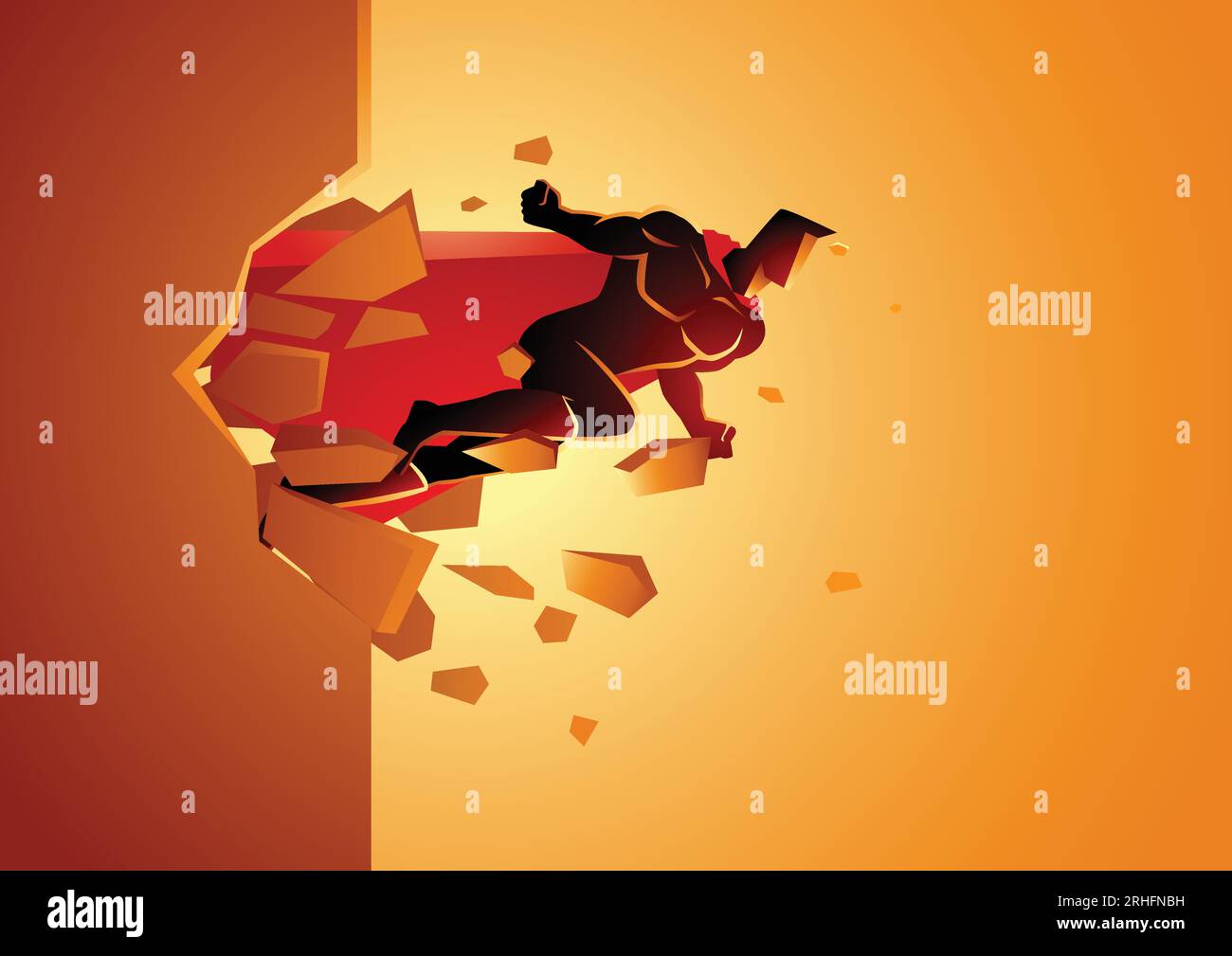 Breaking Through Wall Vector