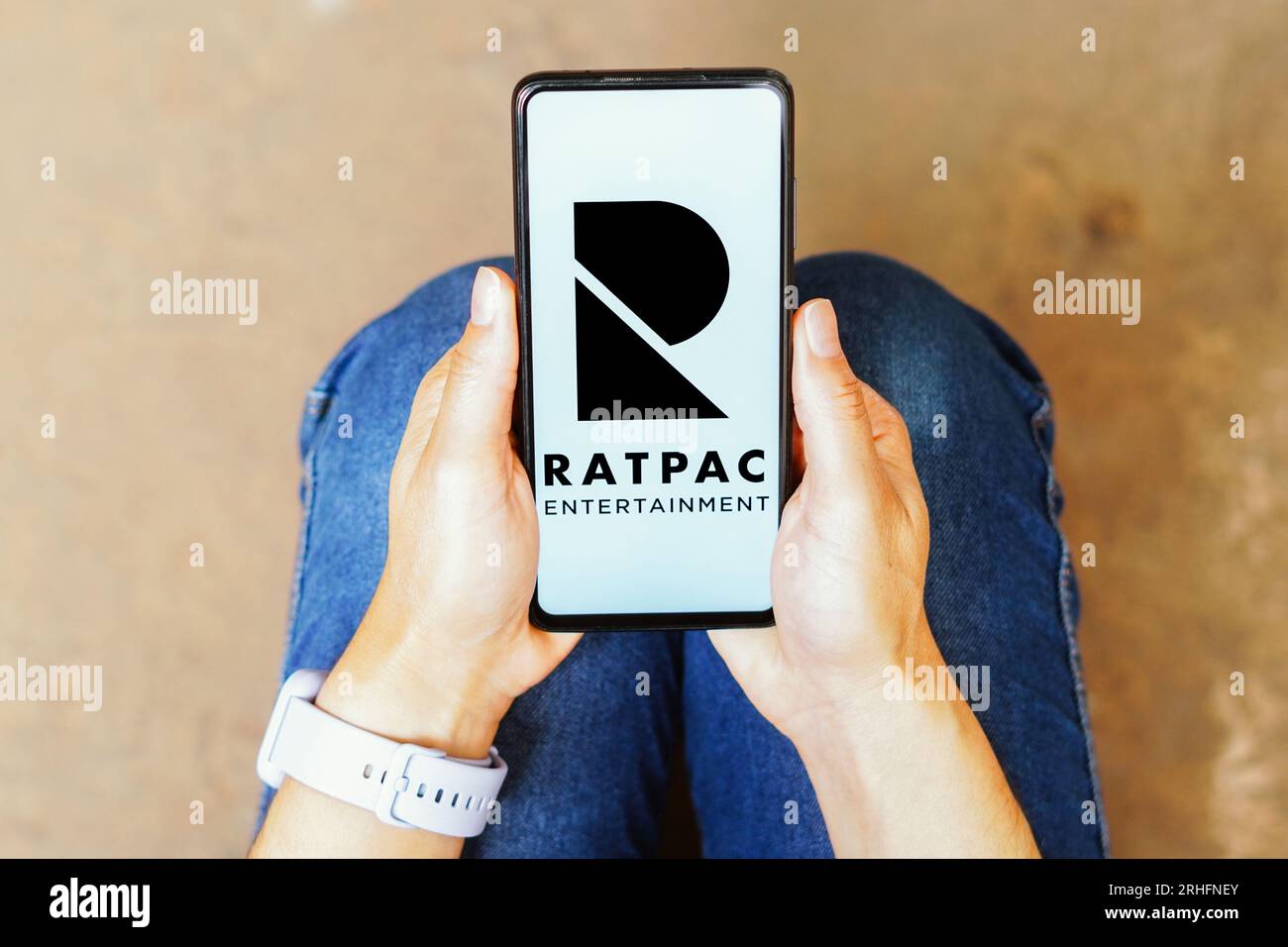 In this photo illustration, the RatPac Entertainment logo seen ...