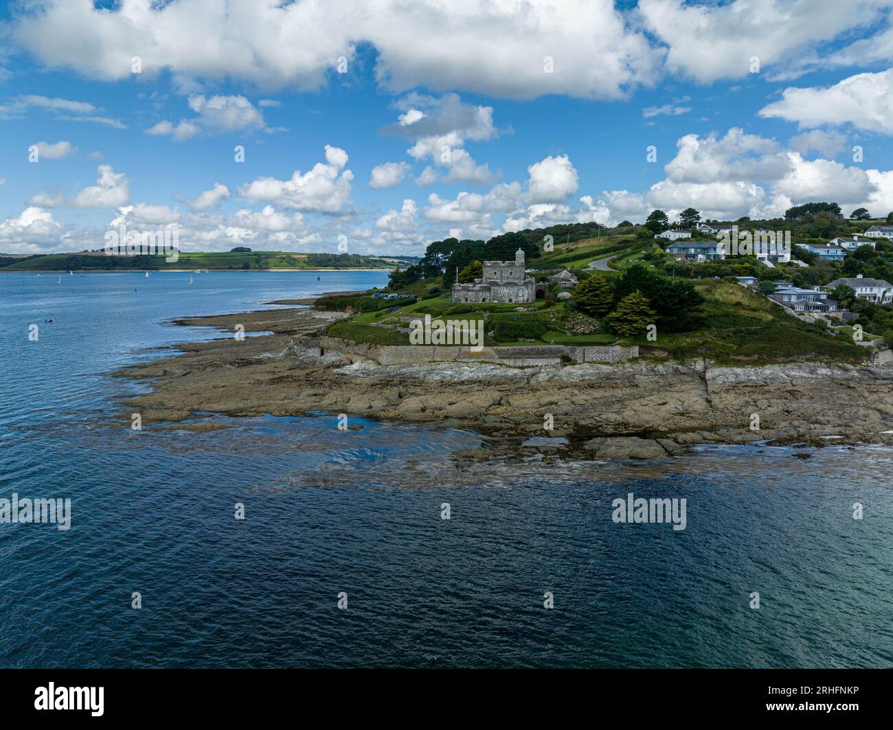St Mawes Castle Truro Cornwall, Aerial view of this castle Stock Photo ...