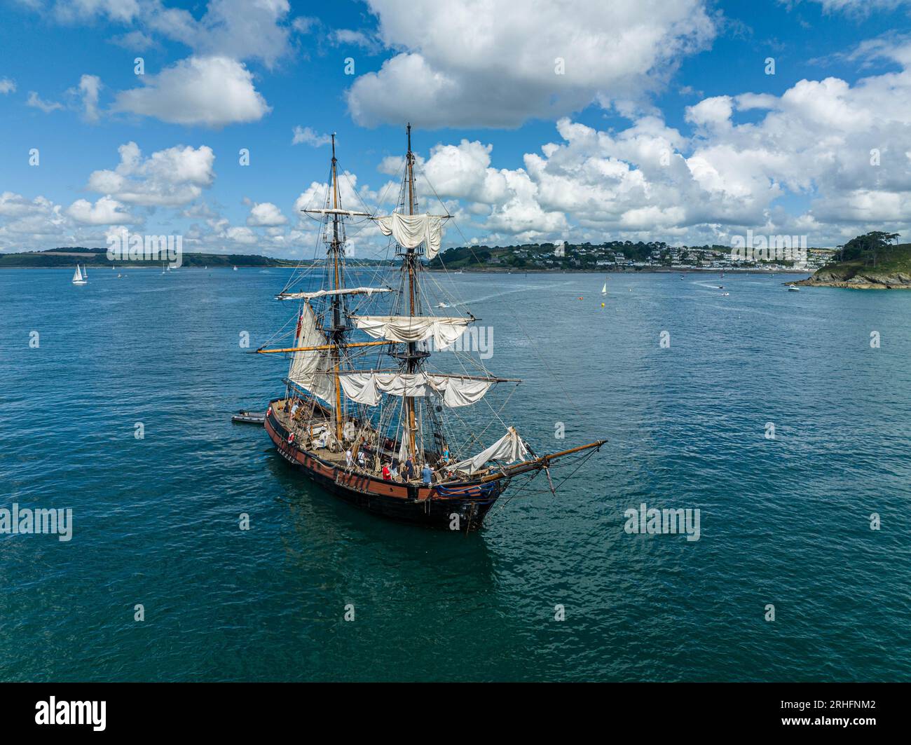 Phoenix tall ship of Portsmouth, seen at Falmouth 2023. she was ...