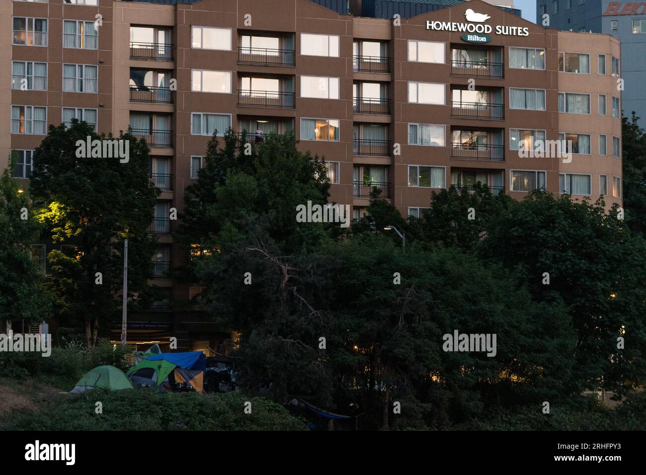Homeless encampment seattle hi-res stock photography and images - Alamy