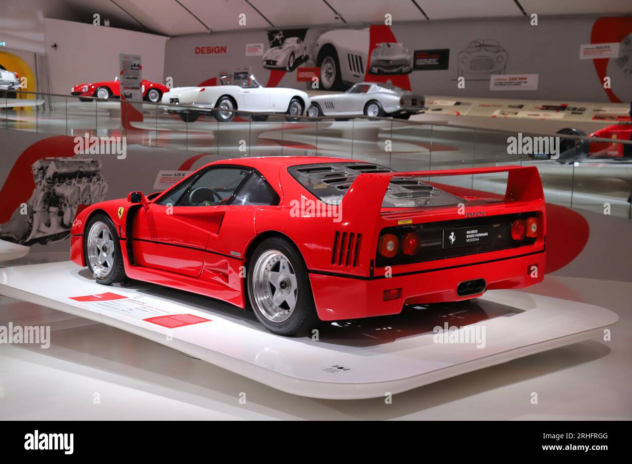 Modena, June 16 2023, MEF Museum Enzo Ferrari, original Ferrari F40 ...
