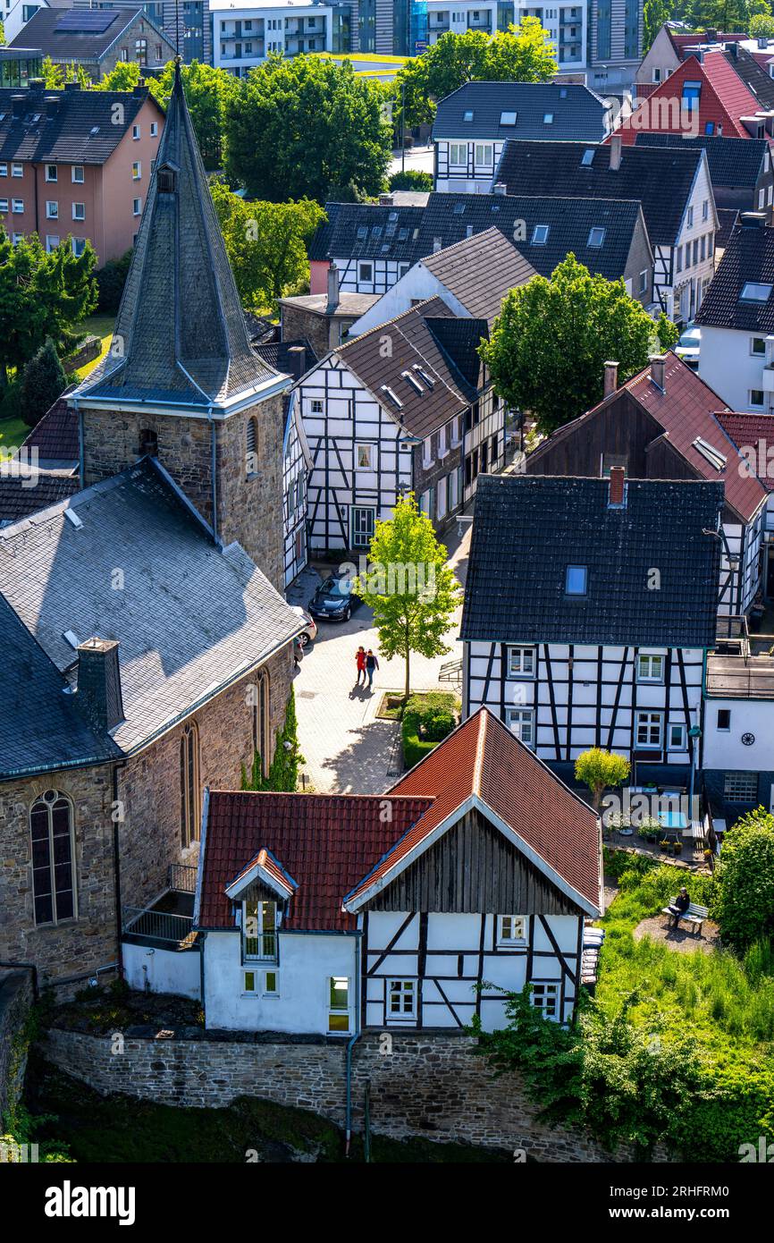 Hattingen-Blankenstein, old town, ev. church Blankenstein NRW, Germany ...
