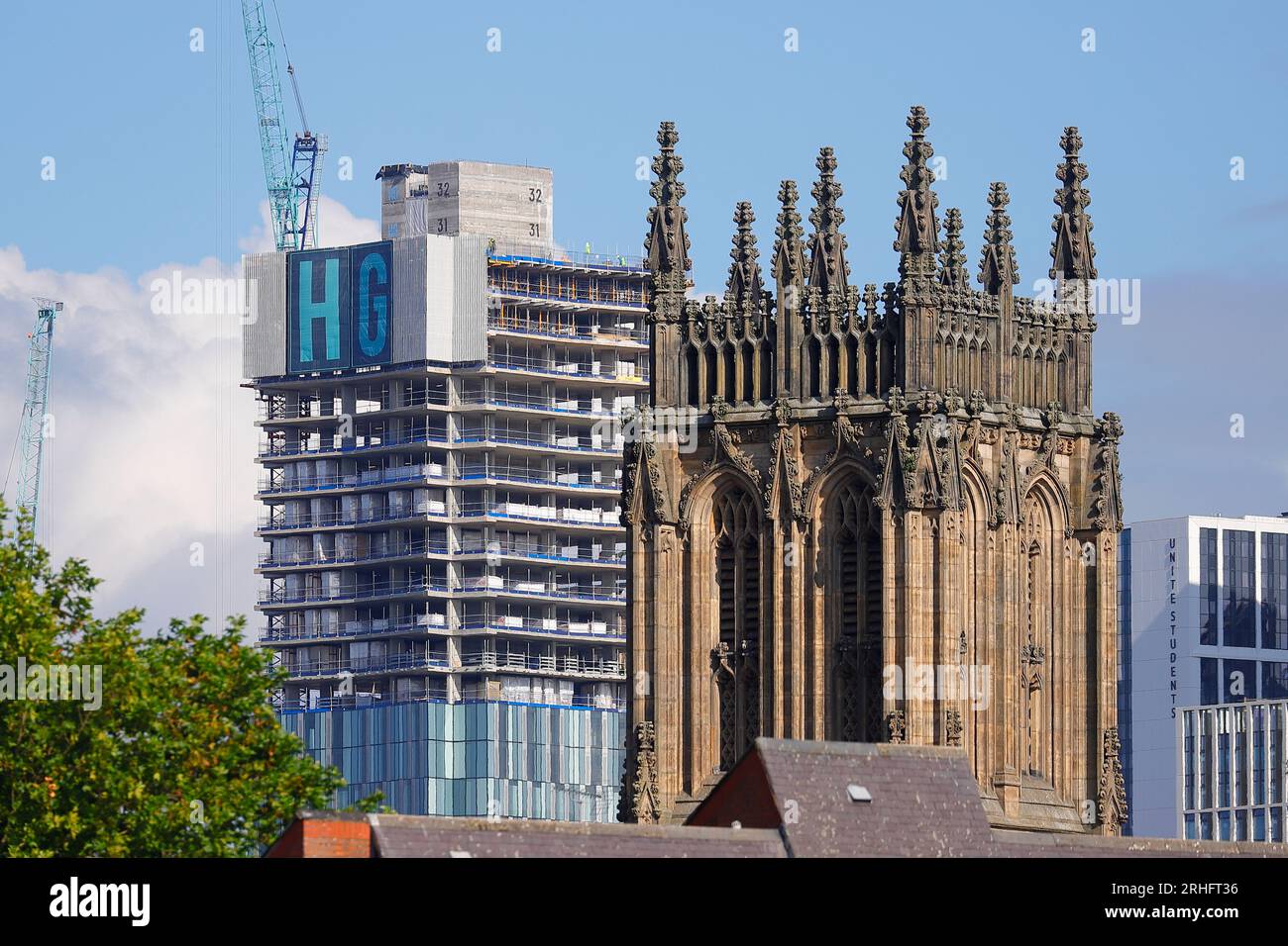 Leeds Minster and 44 Merrion Street building under construction in the ...