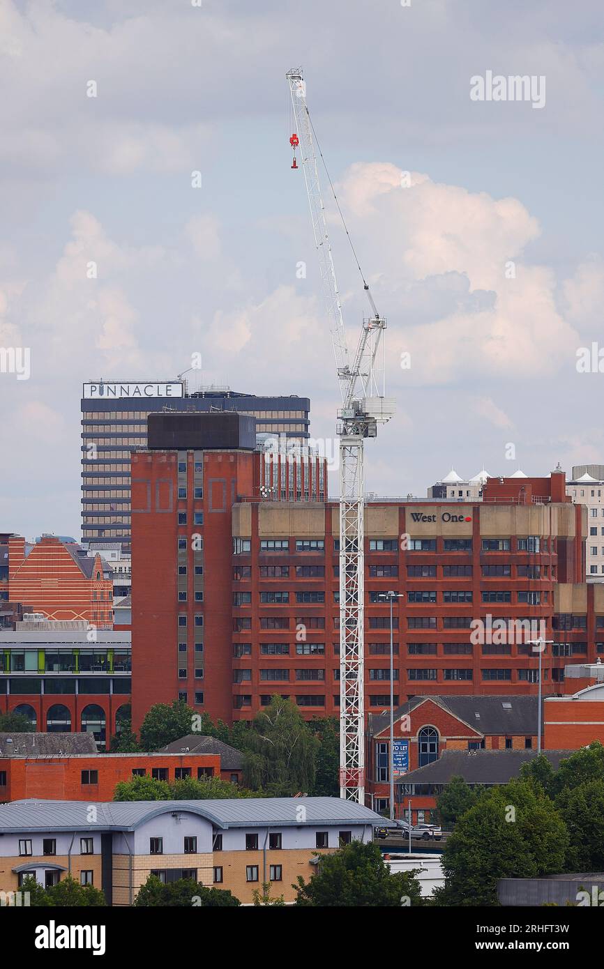 Tower crane on the construction of a new building that will be known as ...