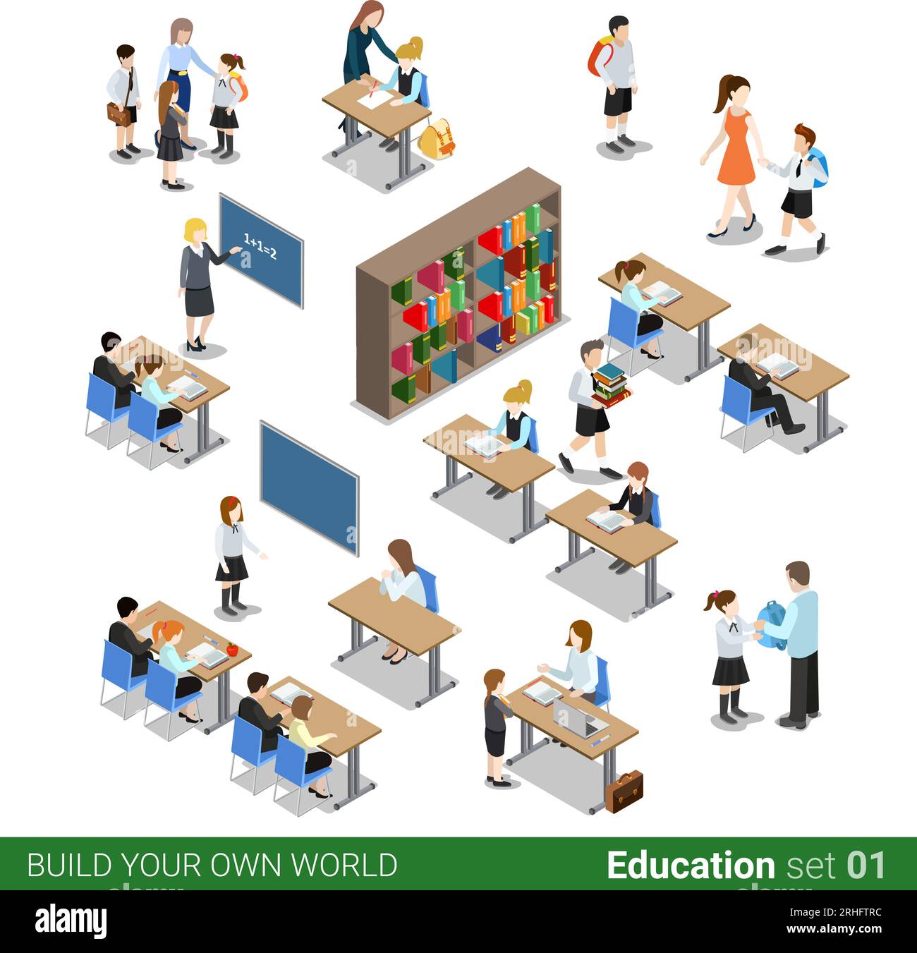 School library children Stock Vector Images - Alamy