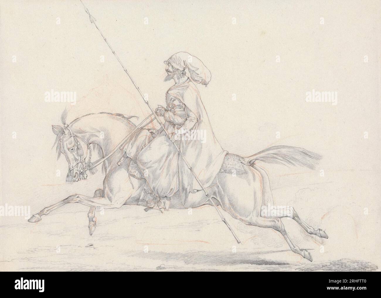 "Scraps", no. 35: Mounted Mameluke with Bamboo Spear by Henry Thomas ...