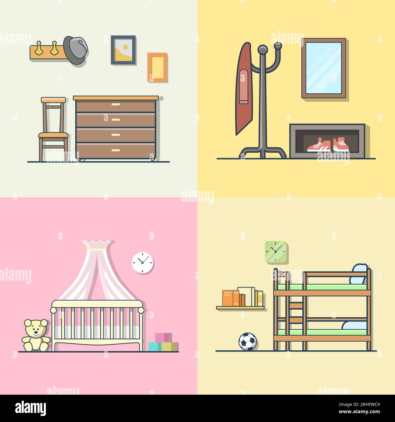 Icons color Stock Vector Images - Alamy