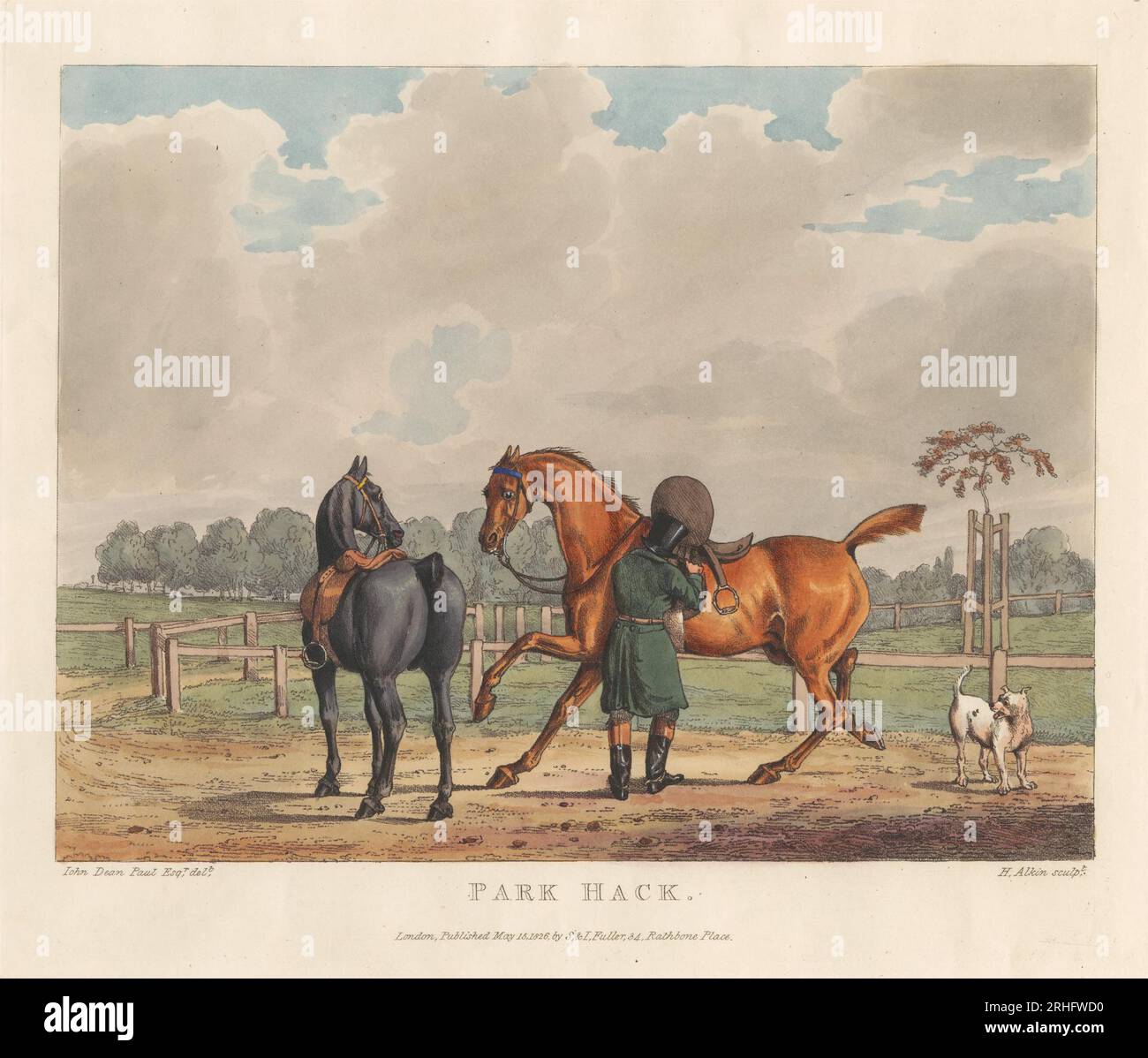 Horses [set of six]: 4. Park Hack 1826 by Henry Thomas Alken Stock ...