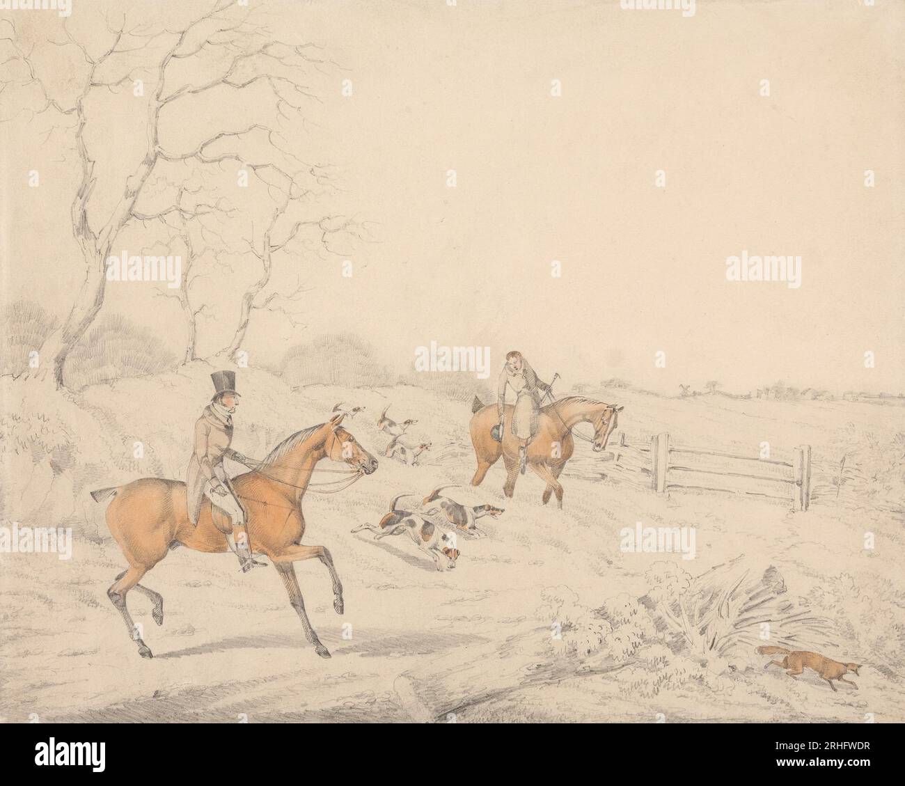 Drawing Covert by Henry Thomas Alken Stock Photo - Alamy