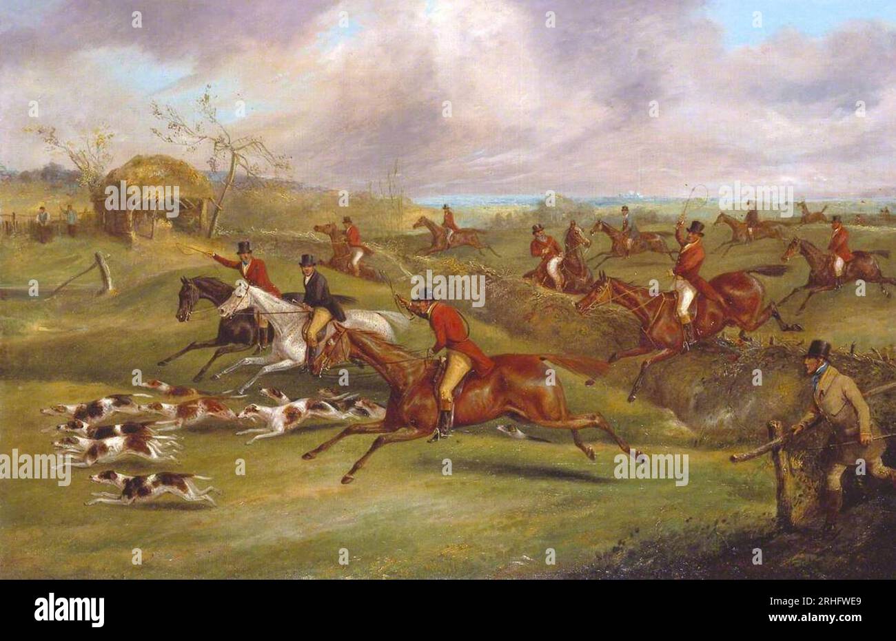 The Belvoir Hunt: Full Cry 1830 by Henry Thomas Alken Stock Photo - Alamy