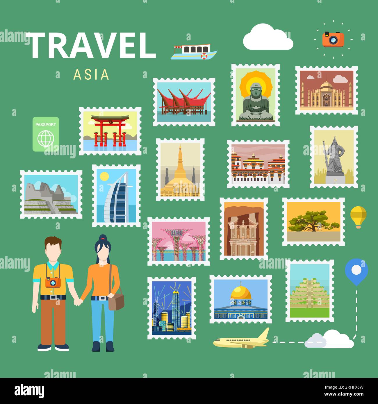 China place of interest Stock Vector Images - Alamy