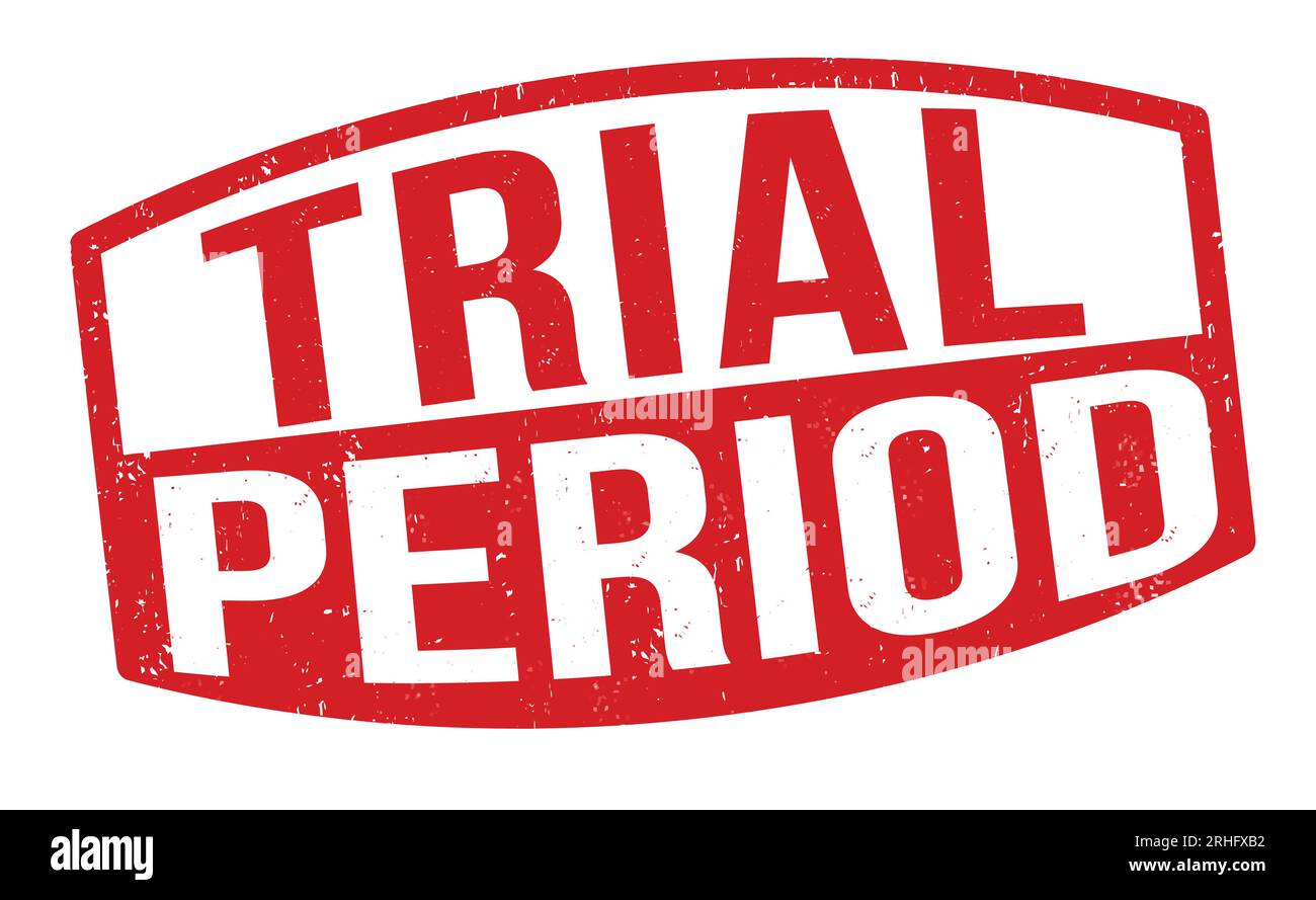 Trial period grunge rubber stamp on white background, vector ...